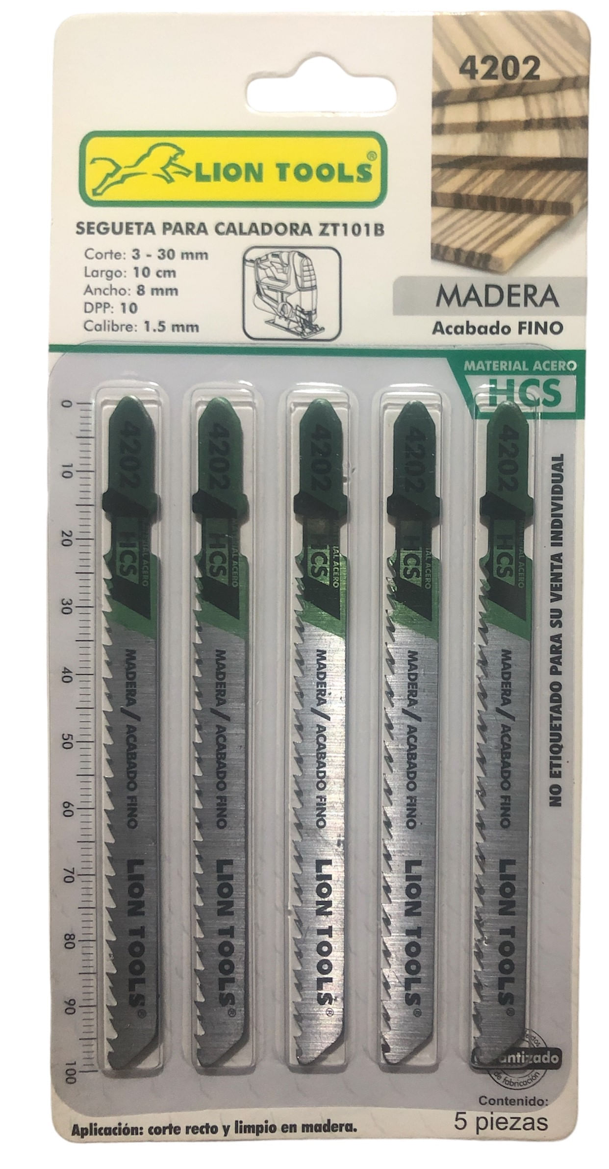 SEGUETA MADERA ZT101B 5PZ 4202